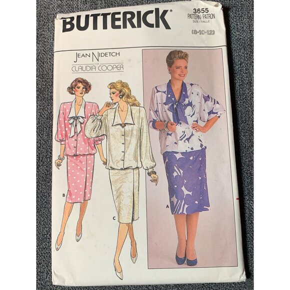 Butterick | Other | Butterick 3655 Claudia Cooper Dress Coat Sewing Pattern Sizes 82 198s Style ...